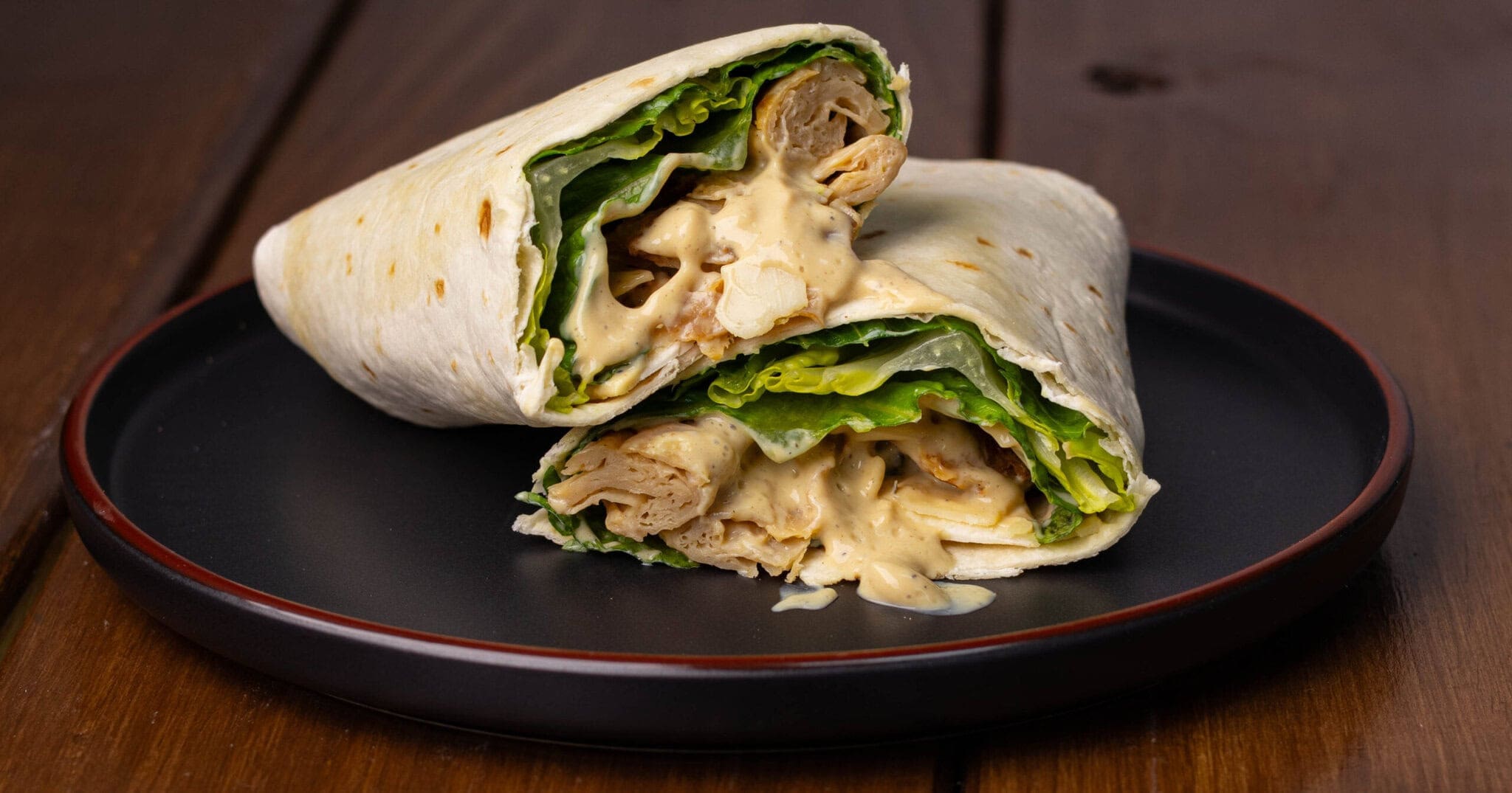 High Protein Vegan Chicken Caesar Wrap | Protein Deficient Vegan
